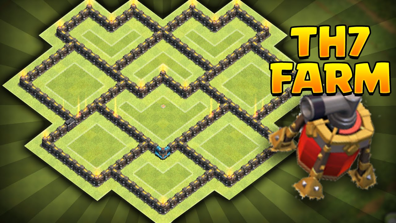 Clash of Clans - NEW Update BEST TH7 Farming BASE!! CoC Best Town hall ...