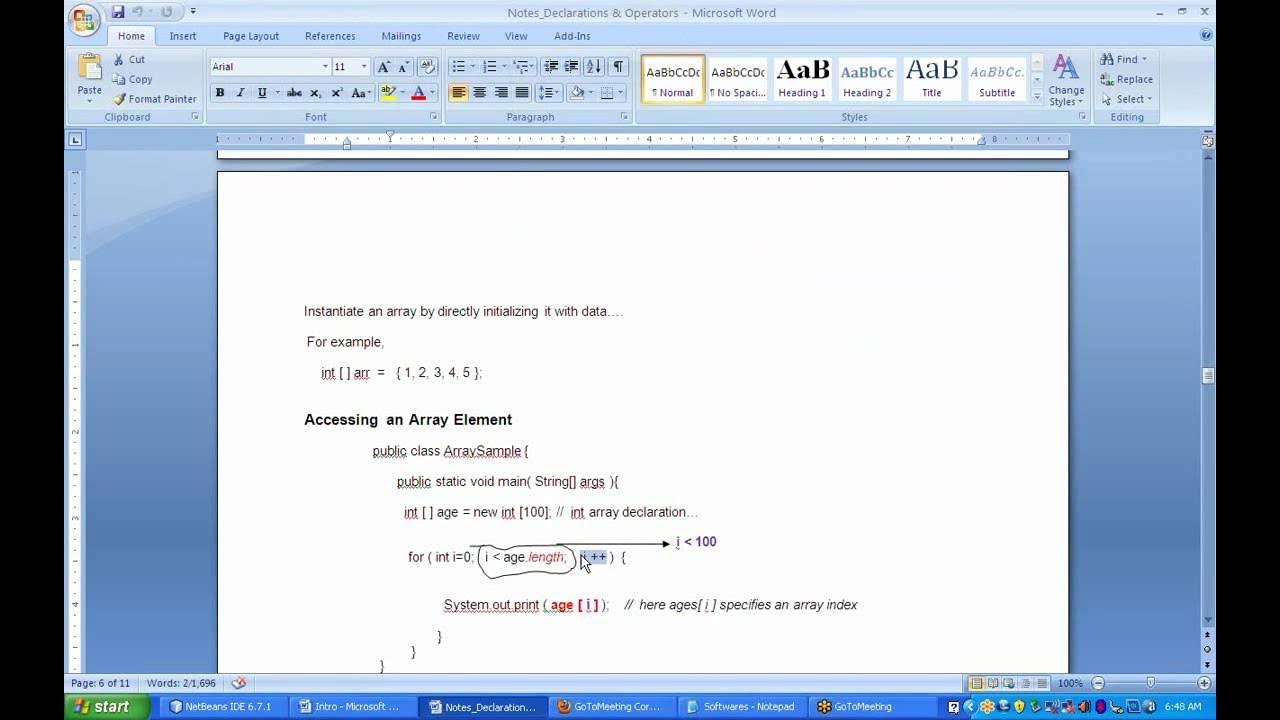 Java Classes - Java Arrays Tutorial - YouTube