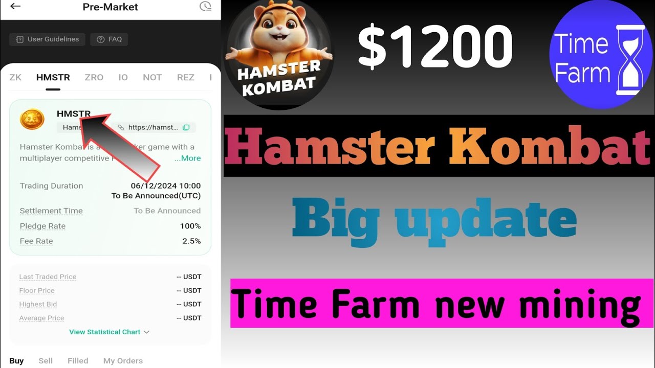 🔥 Hamster Kombat big project// Pre- Market listing// Time Farm bot ...