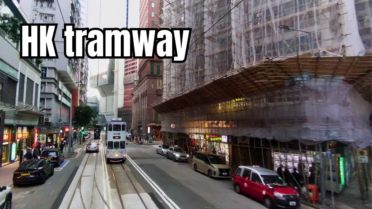 Hong Kong Tramway ride - Swatow street to Pottinger - YouTube