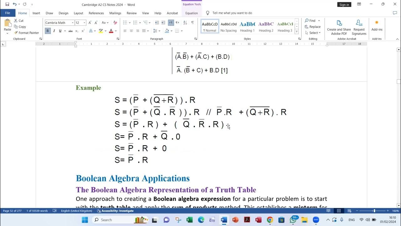 Cambridge A2 Computer Science Chapter 15 Hardware and Virtual Machines Part 3 Karnaugh Maps and ...