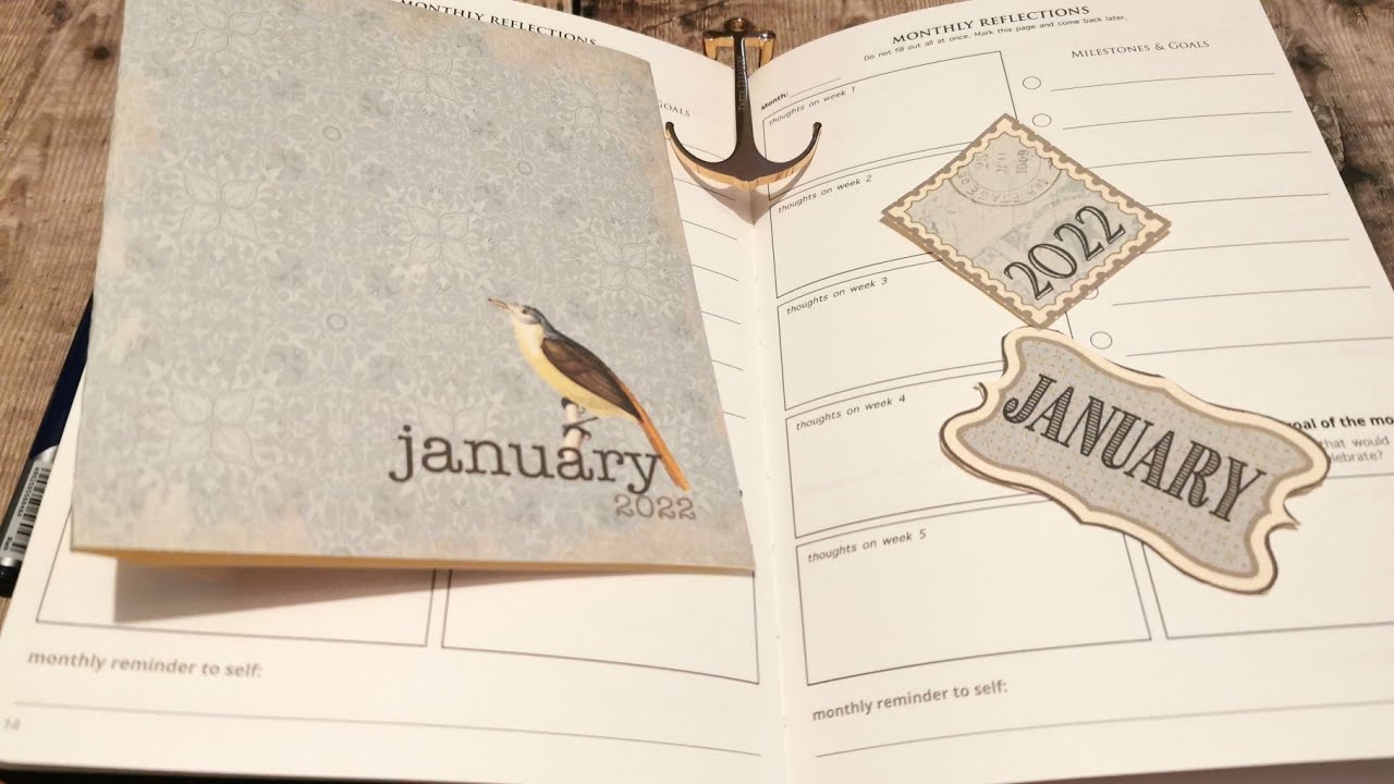 Looking at My January monthly planner kit - Preparing For 2022 - The ...