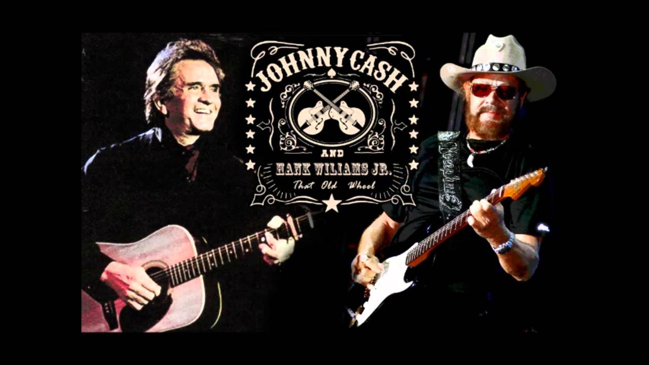 Johny Cash ft. Hank Williams Jr. - That Old Wheel - YouTube