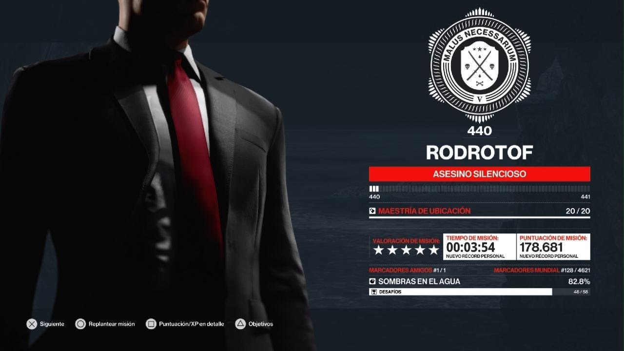 HITMAN 3 (Maestro) - 128º del mundo en Sombras en el agua (3' 54 ...