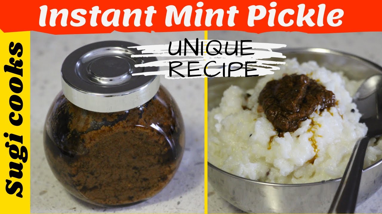 Pudina Pickle /Sourashtra Losto /Pudina Thokku /Pudina Oorugai /Mint ...