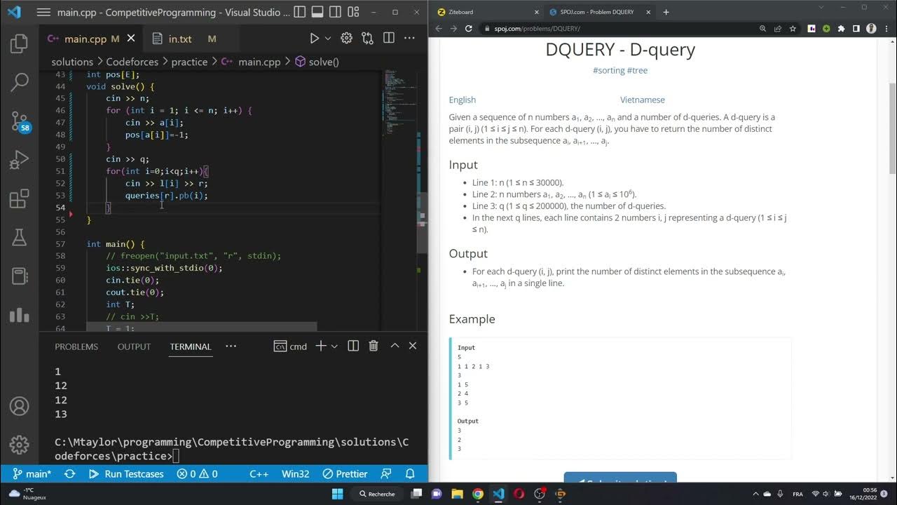 D-query | SPOJ | Fenwick Tree - YouTube