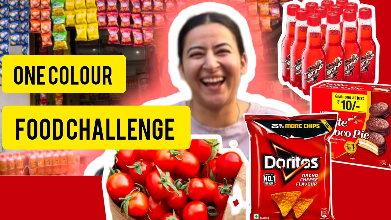 Eating only One color food challenge‼️ #challengevideo #challenge # ...