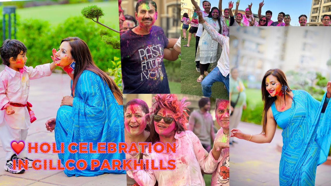 Holi celebration in Gillco Park Hills ️ | Poonam Sood | Holi | #holi # ...