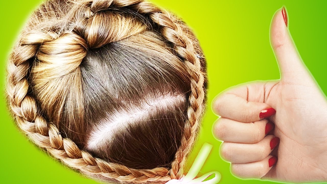 How to Make Heart Hairstyle for Medium & Long Hair - Braided Heart ...