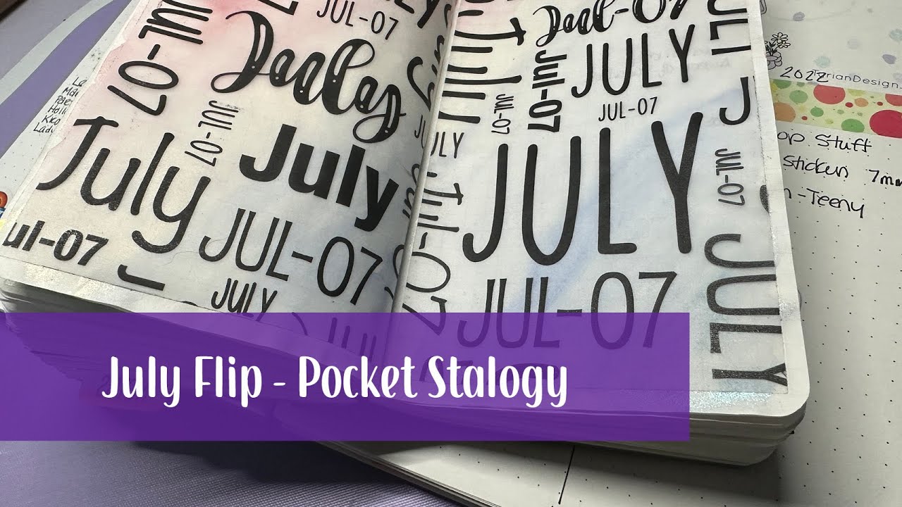 July Flip | Pocket Bullet Journal | Stalogy A6 cut to pocket - YouTube