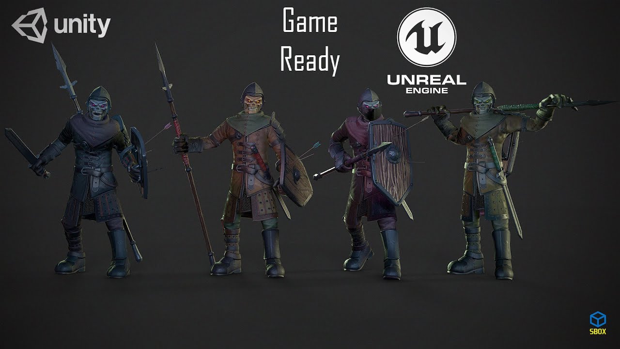 PREVIEW 3D CHARACTER - GAME READY MODEL - UNREAL ENGINE - Skeleton ...