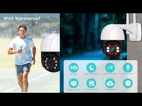 AI Human Detect Wireless Camera - PTZ Wifi IP Camera Outdoor 4X Digital ...