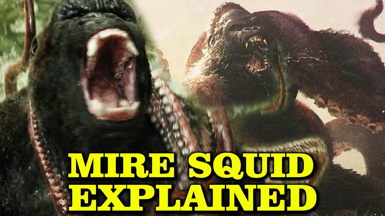 MIRE SQUID EXPLAINED KONG SKULL ISLAND FIGHT SCENE KONG VS GIANT SQUID ...