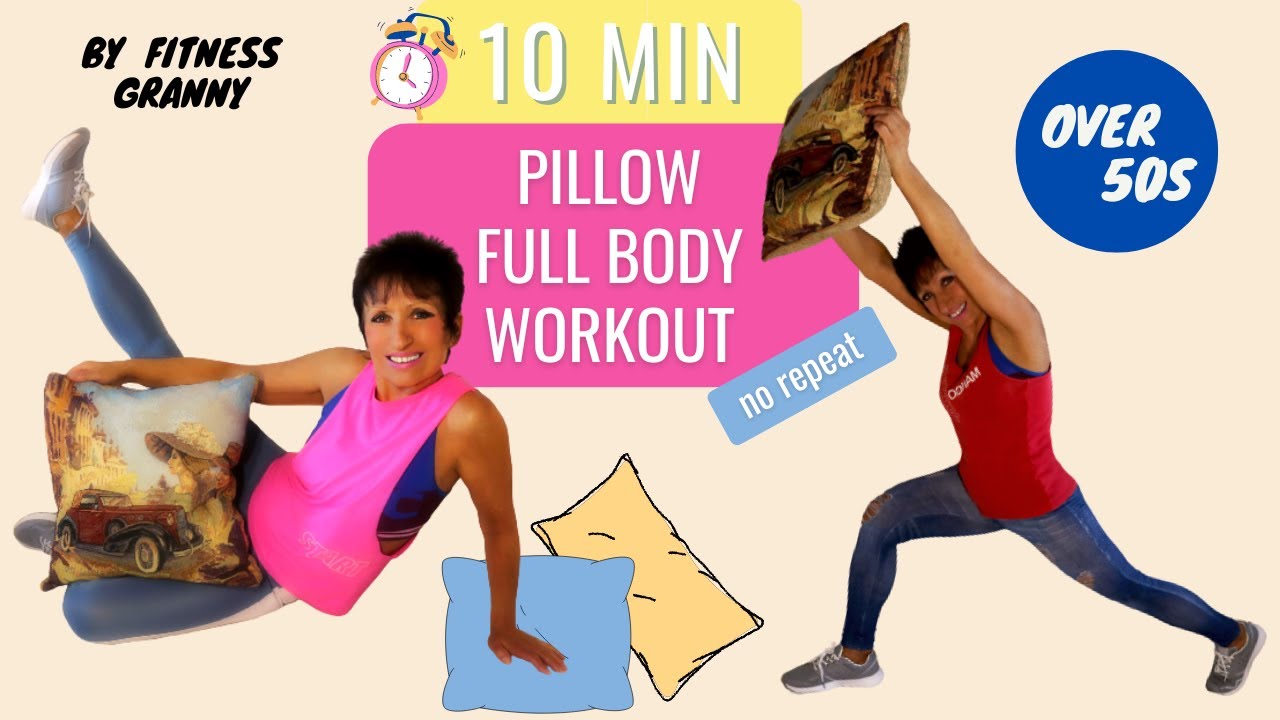 10 MIN PILATES STRENGTH with a PILLOW – low impact workout with a DENSE ...