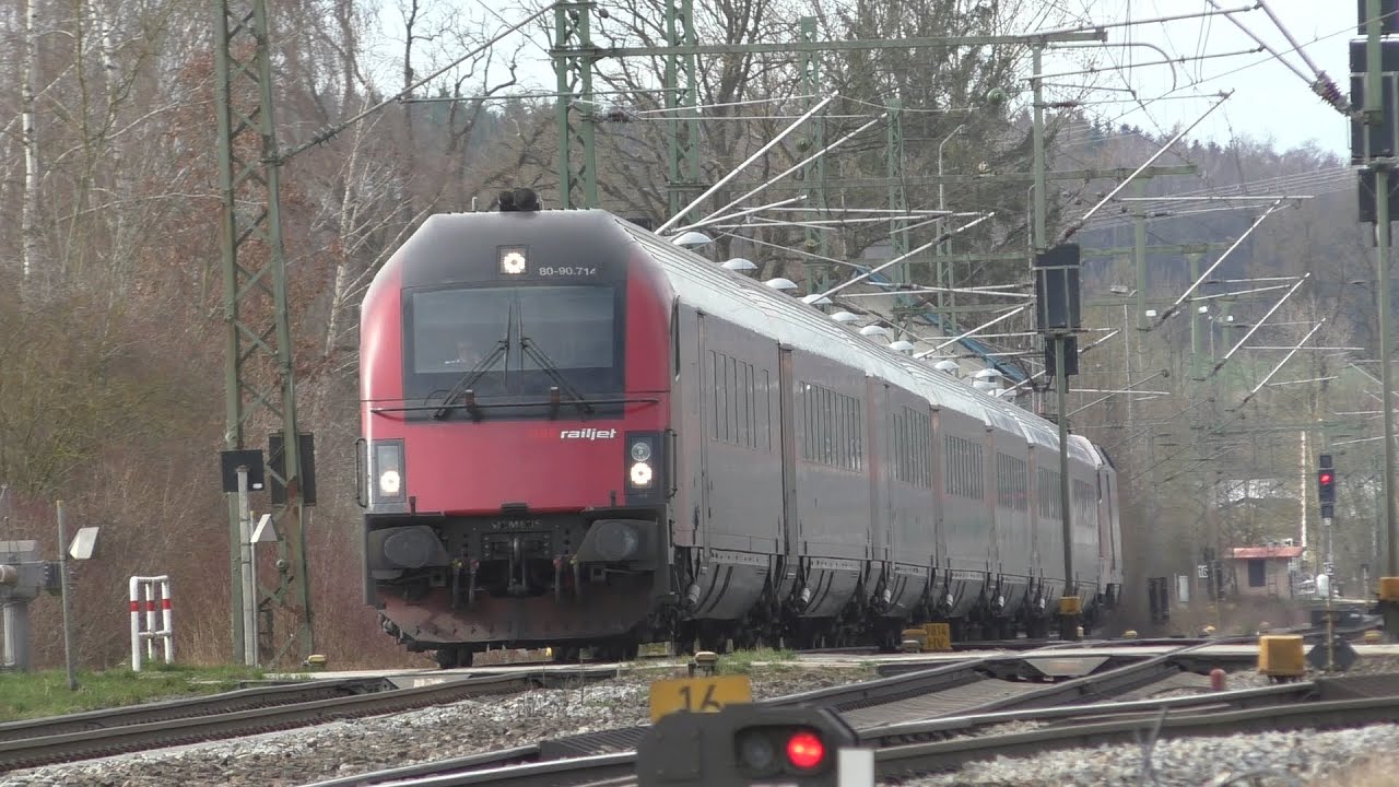 Rerouted Austrian High-Speed Train in Germany - YouTube