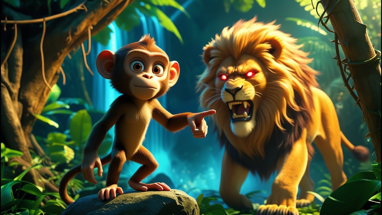 The Clever Monkey and the Cruel Lion 🐵🦁 | Moral Story for Kids | A Tale ...