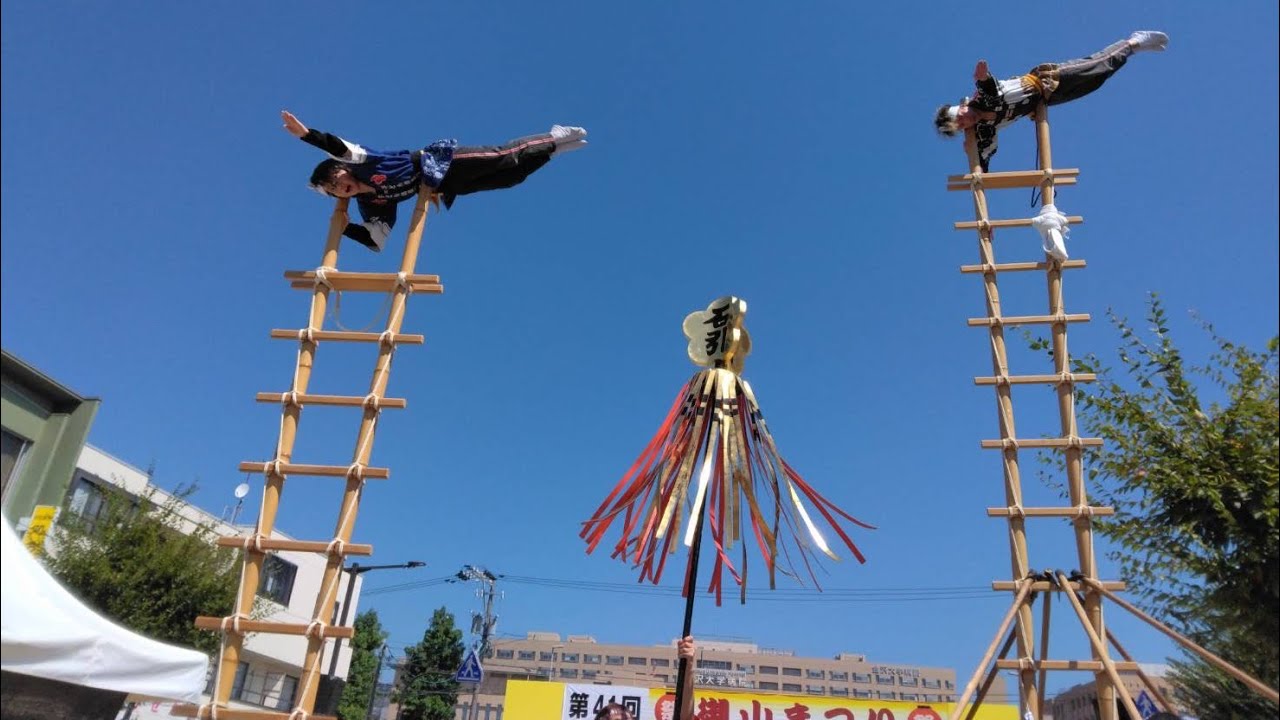 【加賀鳶はしご登り】小立野地区_御山まつり演技披露 #金沢市 #祭り #金沢市消防団 #加賀鳶はしご登り #加賀鳶 - YouTube
