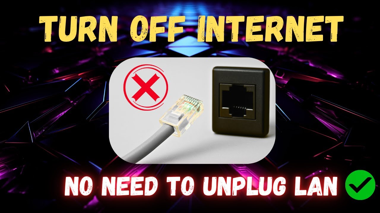 Turn Off Internet Without Removing LAN Cable | Easy PC Trick - YouTube