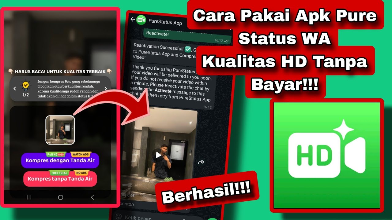 Cara Menggunakan Apk Pure Status Buat Story WA Kualitas HD || Buat ...