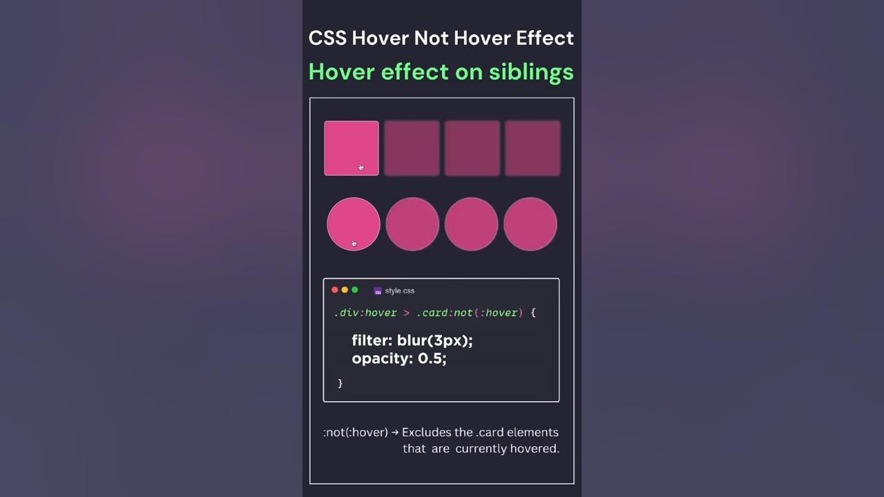 Hover Effect on siblings #css #webdesign - YouTube