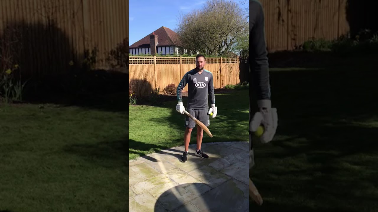 GARDEN CRICKET DRILLS - Front Foot Drive (Top Hand) - YouTube
