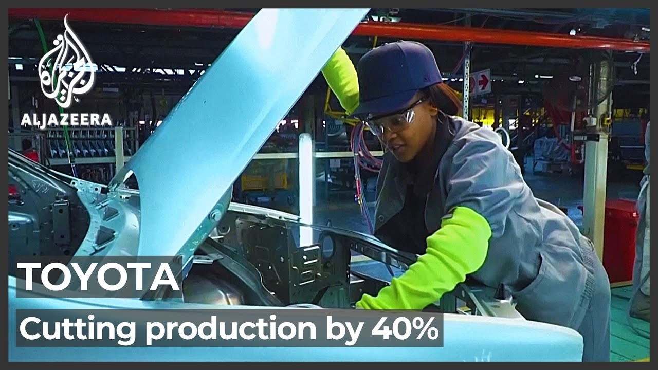 Toyota to cut September output by 40% due to microchip shortage - YouTube