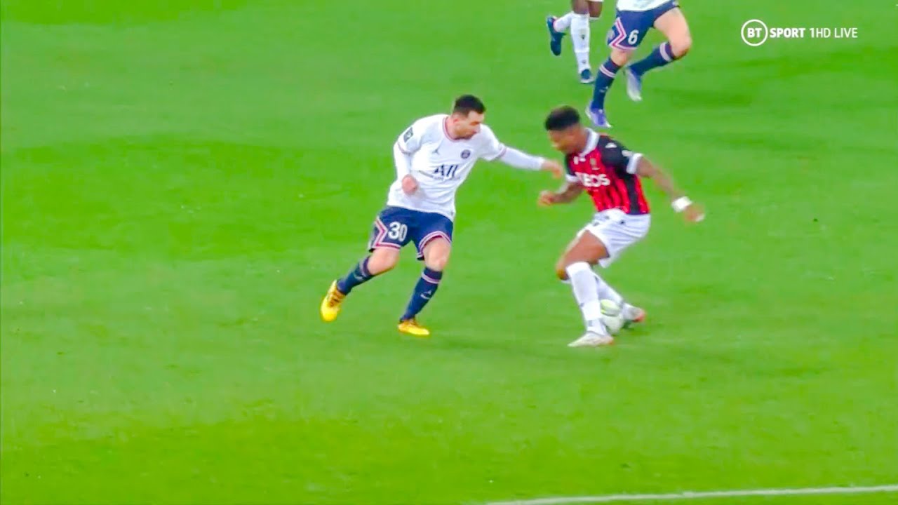 Lionel Messi vs Nice - Ligue 1 05/03/2022 English Commentary 1080p ...