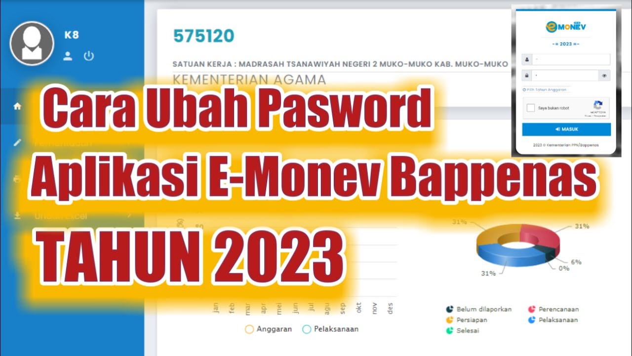 Cara Ubah Pasword Aplikasi E-Monev Bappenas Tahun 2023 - YouTube