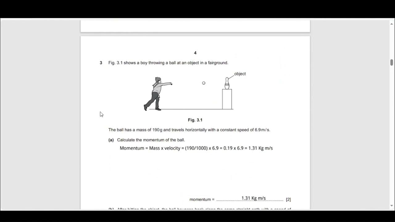 GCSE (IGCSE) Physics - Solving Force & Motion questions from CAIE Paper ...