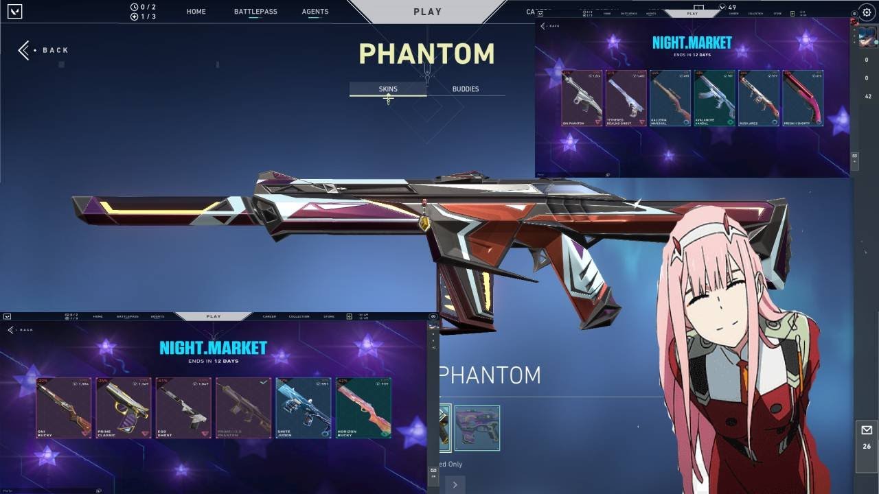 Buying Prime Phantom🔫At Night Market (Valorant) - YouTube