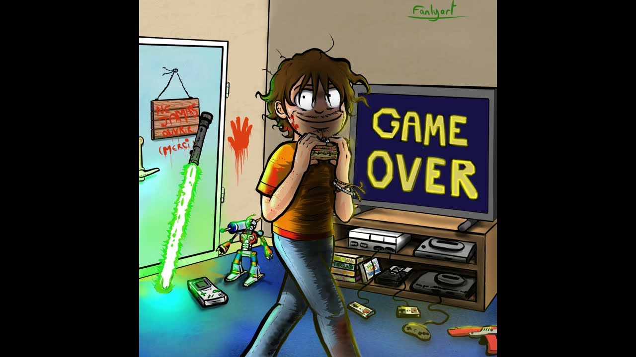 Speed drawing Illustration Game Over - YouTube