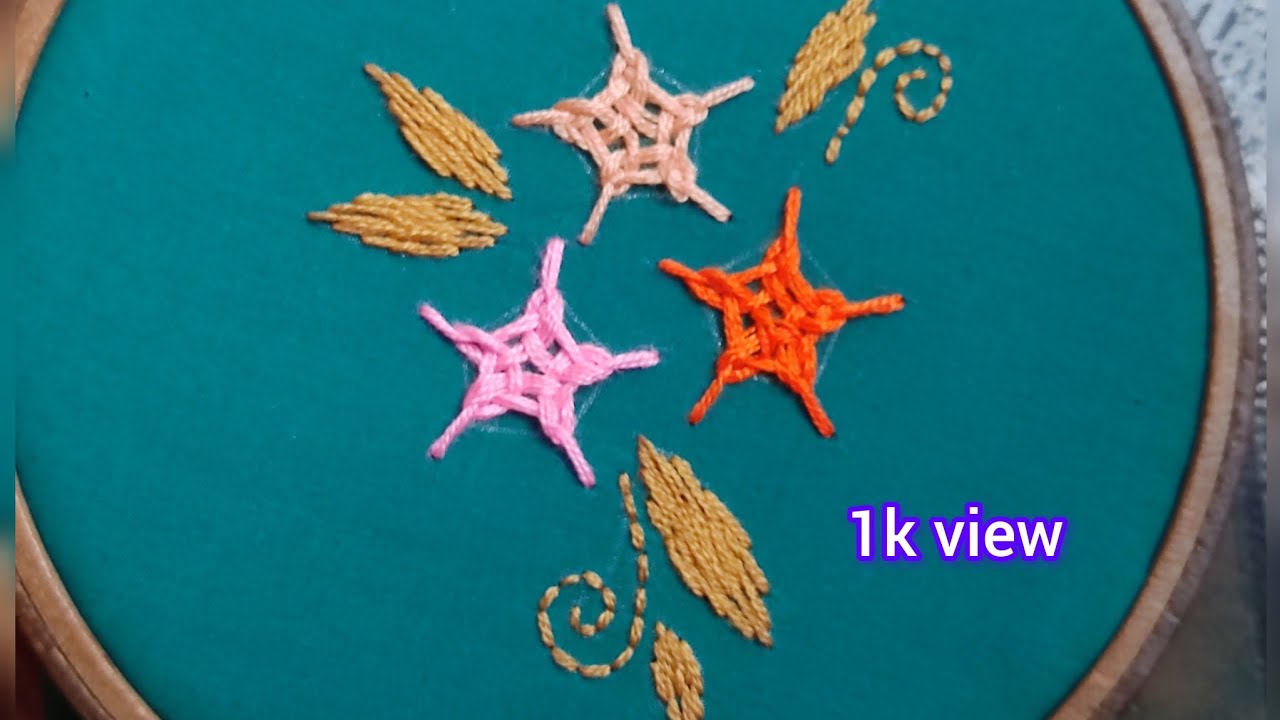 New Gujarati Stitch || 3 Star Gujarati Hand Embroidery Tutorial for ...