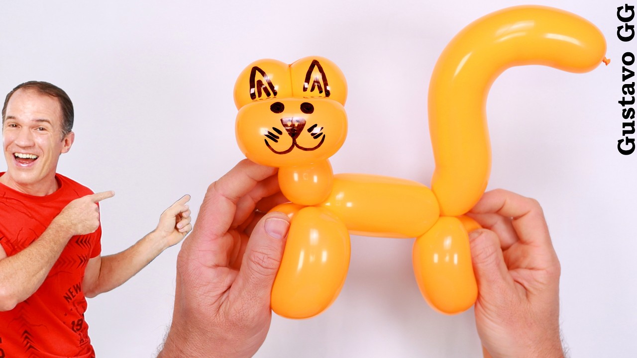 COMO HACER UN GATO CON UN GLOBO 😸 globoflexia y figuras con globos 😻 ...
