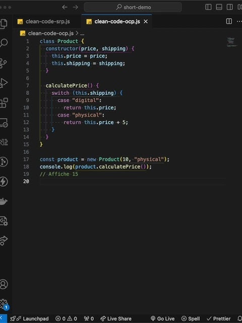 Comprendre le Principe OCP de SOLID en JavaScript #javascript #solid #cleancode #web #code - YouTube