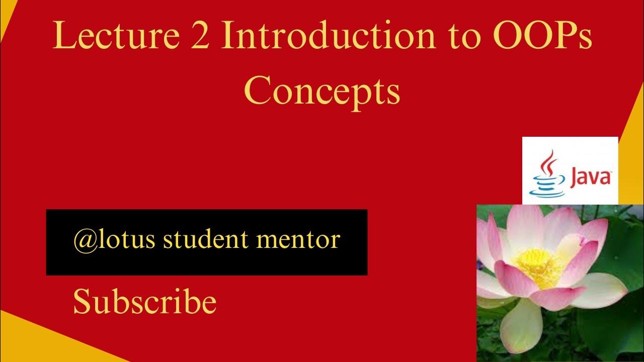 Lecture 2 Introduction to OOPs Concepts - YouTube