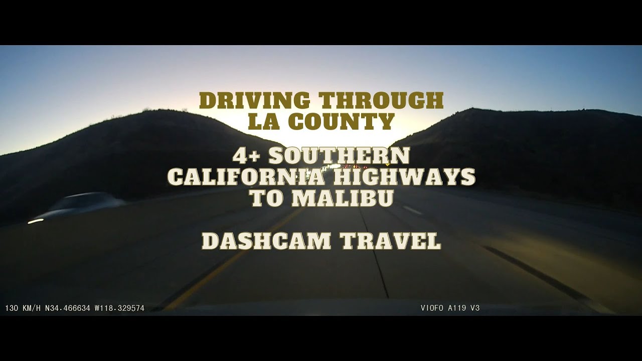 Desert to Beach scenic evening & night drive: CA-18, Hwy-138, CA-14, CA-118 to Malibu chill ...