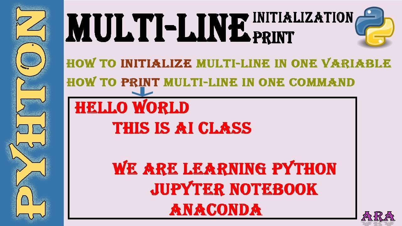 Multi Line Statement Multi Line Print Python 3 Urdu hindi YouTube Multi Line Statement Multi Line Print Python 3 Urdu hindi YouTube