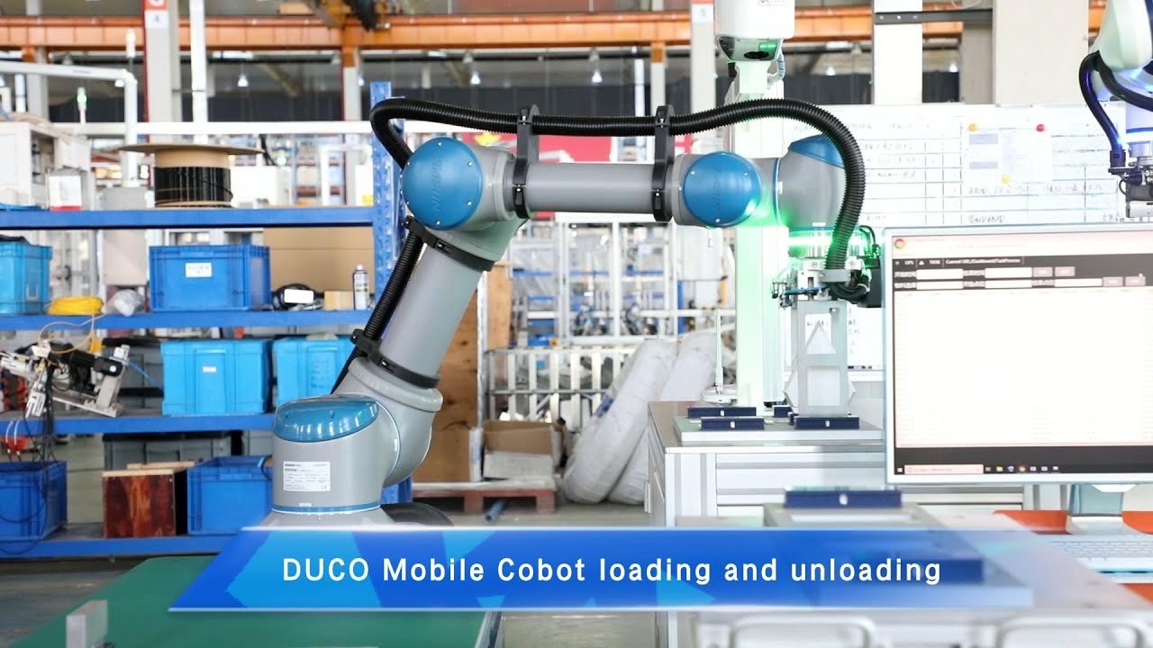 Loading and Uploading with DUCO Mobile Collaborative robot - YouTube