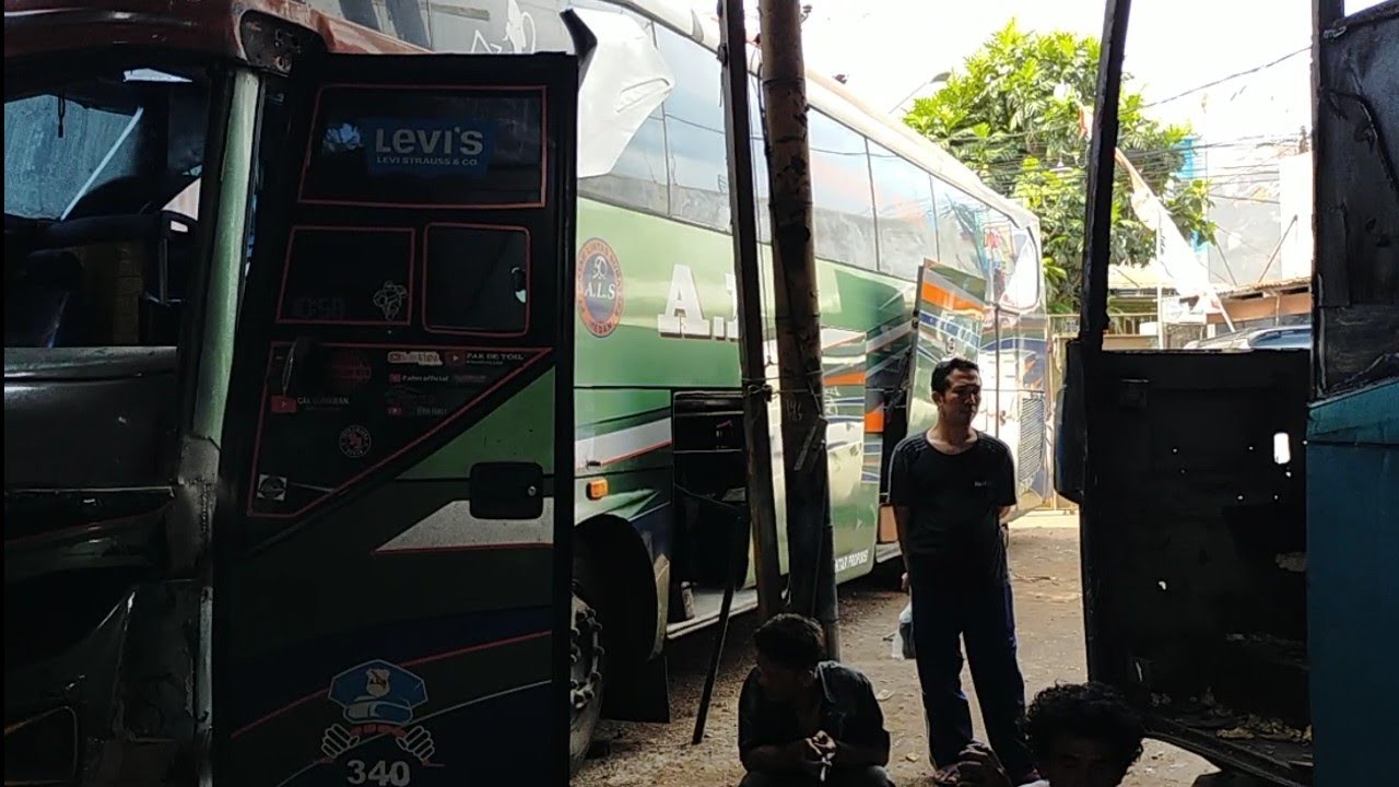 ESTIMASI BIAYA BODY REPAIR BUS ALS 340 || PAK DARSONO OWNER BENGKEL ...