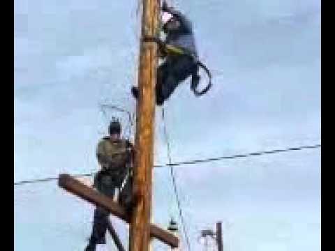 Pole top rescue gone bad. - YouTube