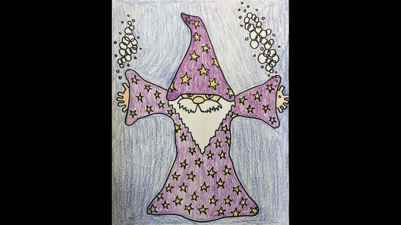 How To Draw a Wizard Using Triangles - YouTube