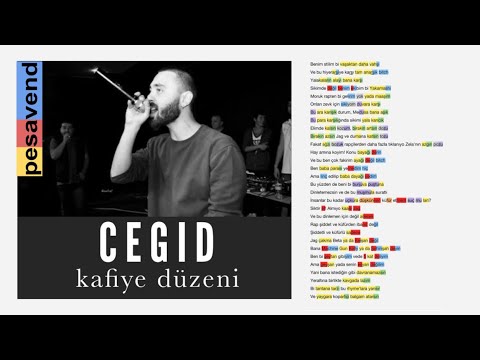 Cegıd - Vaşak - Verse 1 - Sözler & Kafiye Şablonu