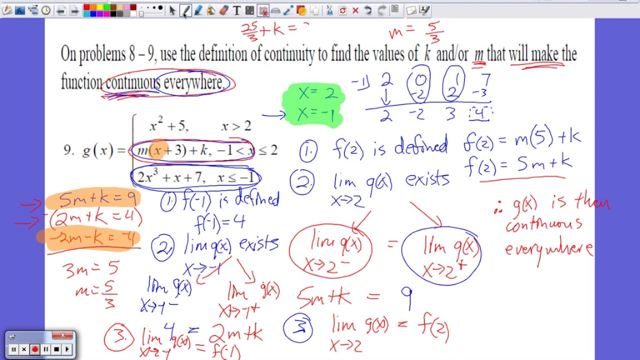 AP Calc AB | Unit 3 - Continuity, Intermediate Value Theorem ...