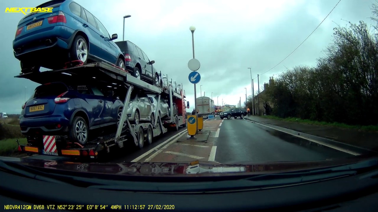 A142 Accident @ Witcham Toll - YouTube