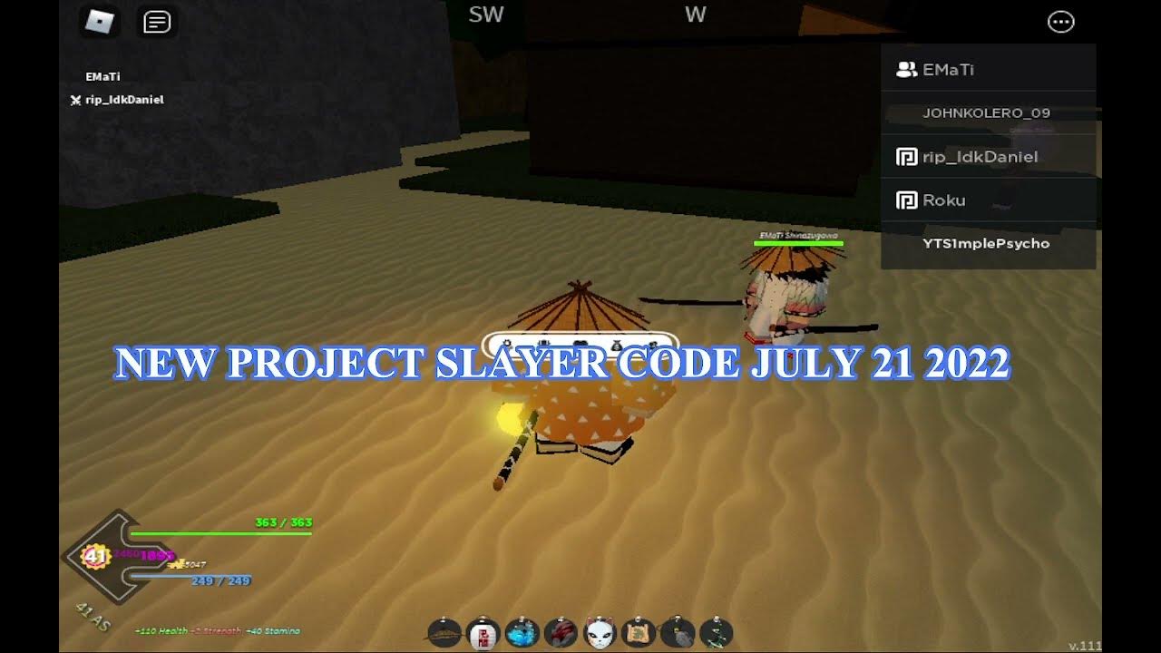 (NEW) Project Slayer Code July 21 2022 | Hit Like And Subscribe - YouTube