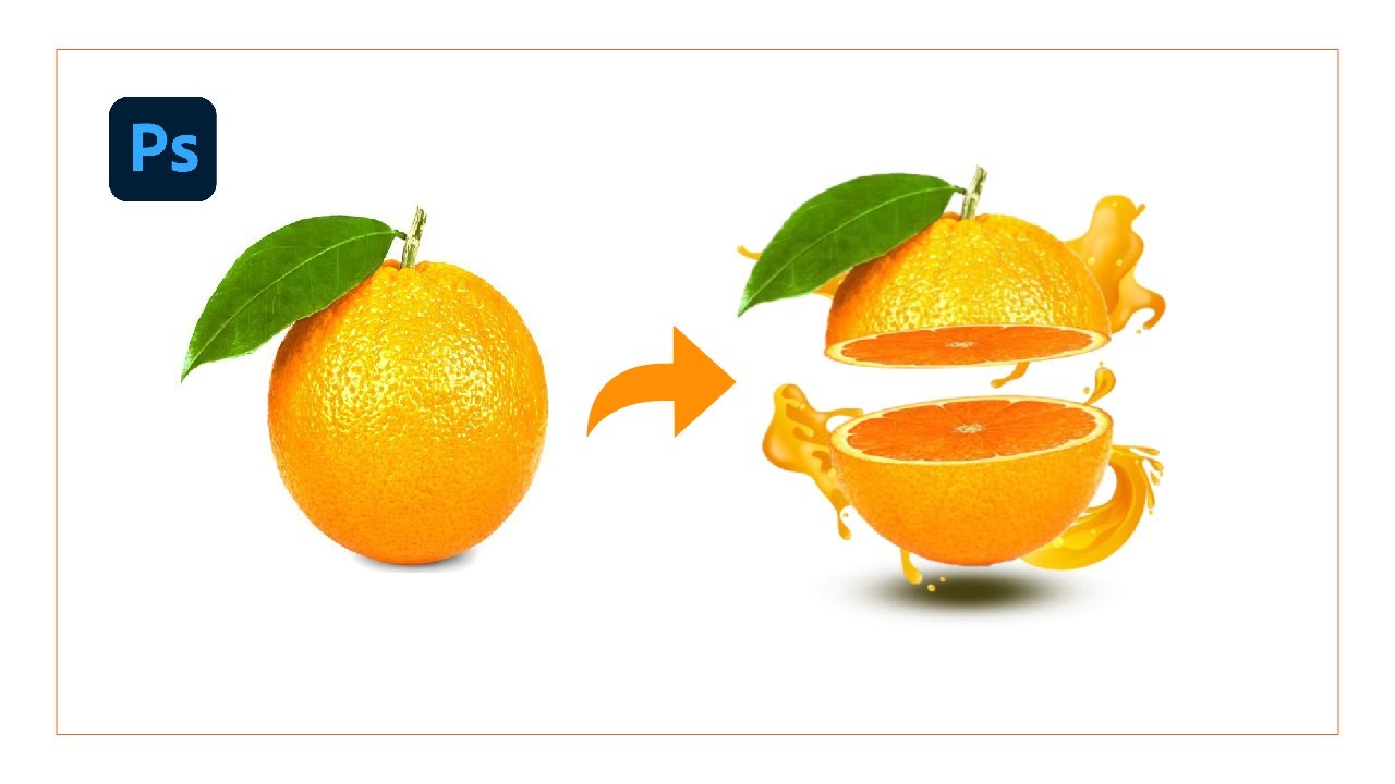 How to manipulation orange slice in photoshop effect || fruit slice in ...