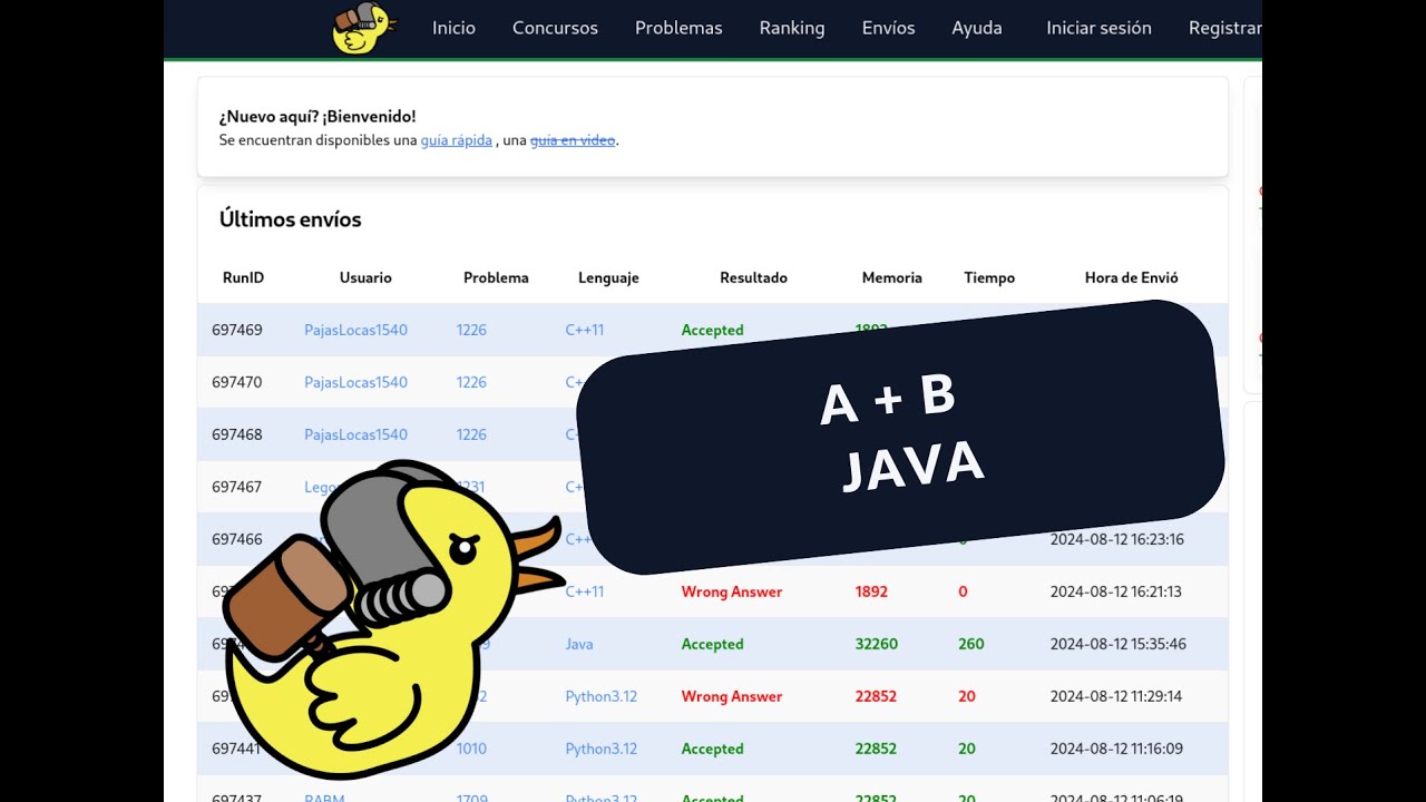 a+b - Java - YouTube