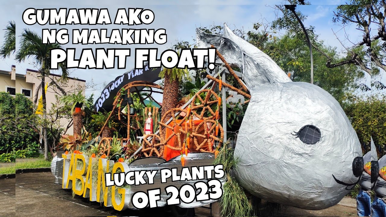 MAKING BIG GARDEN FLOAT FOR THE PARADE IN 25TH HALAMANAN FESTIVAL - YouTube