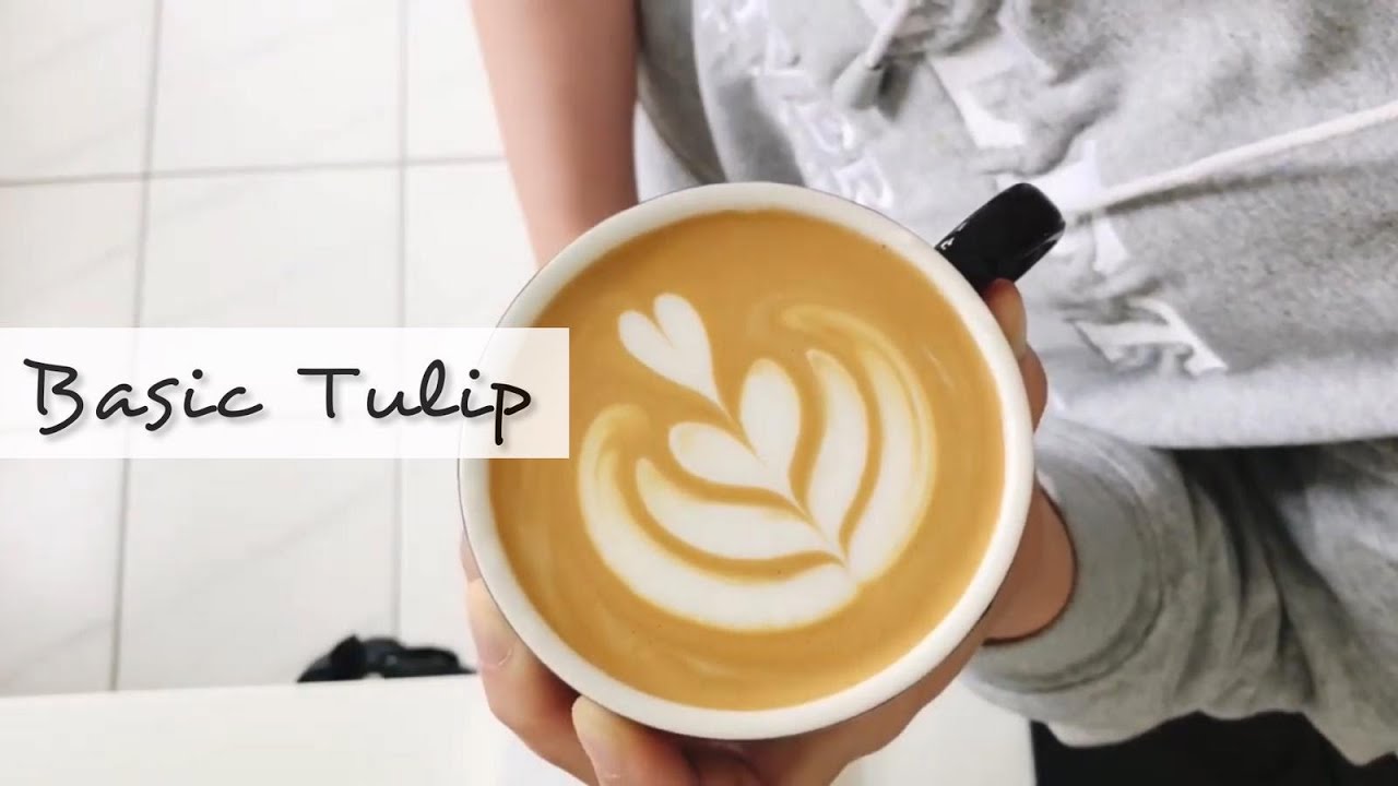 Latte Art | Basic Tulip (4 element) - YouTube