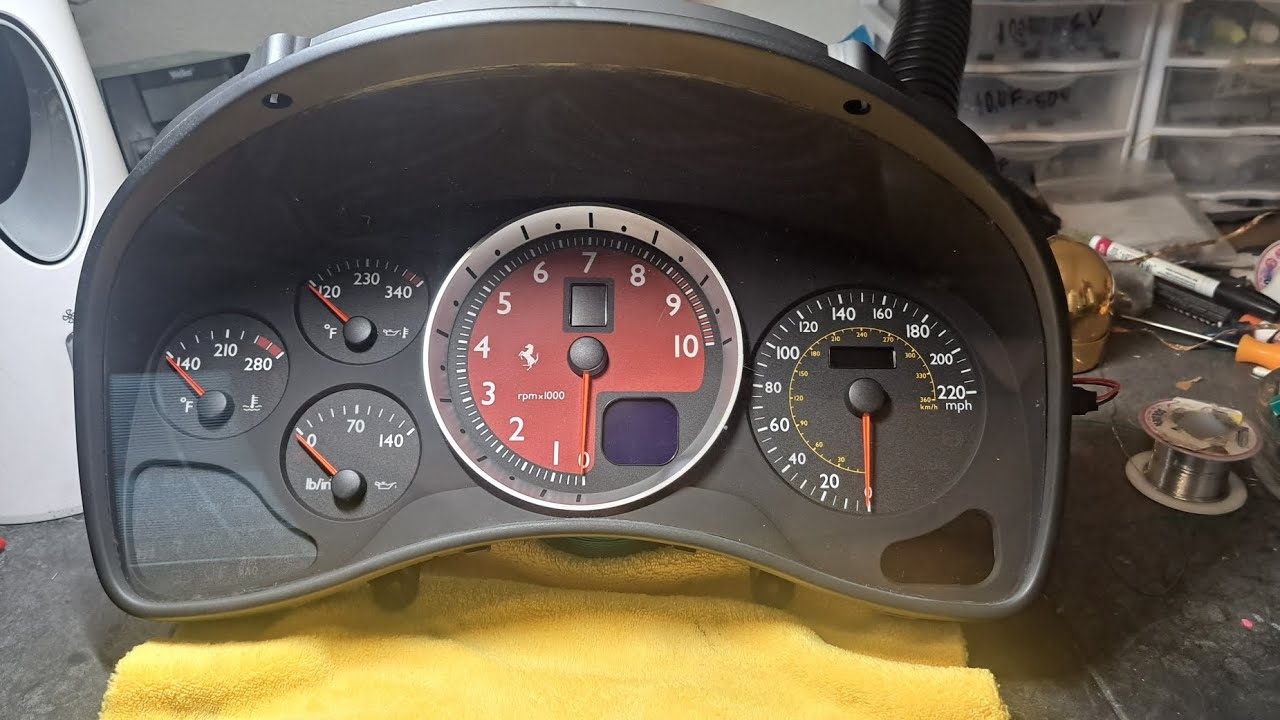 Today we take a look at a Ferrari F430 gauge cluster I just repaired ...